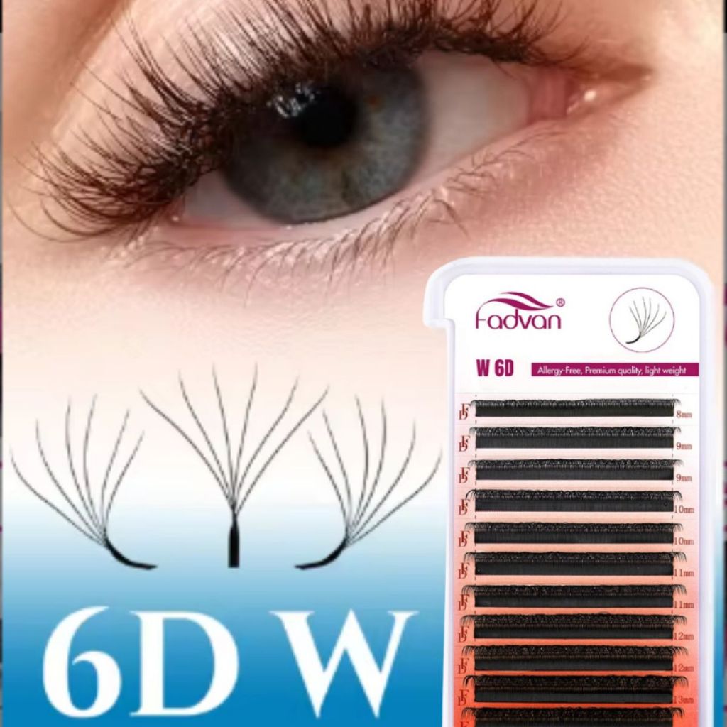 Cílios Fadvan W Shape 3D, 4D, 5D, 6D, 7D, 8D, 6D(3D doble),8D(4D doble ...