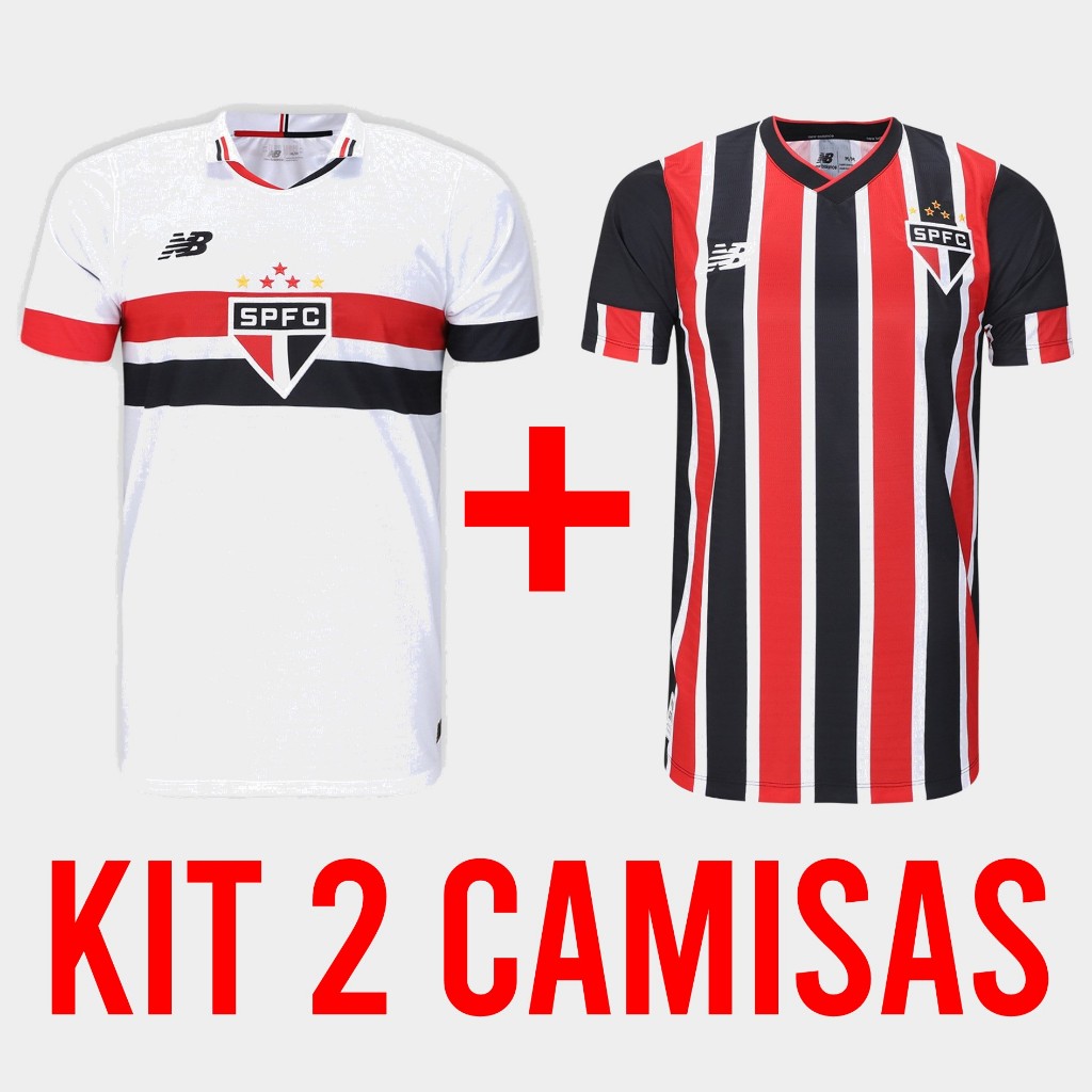 Kit Camisa de Time - SPFC Branca + Listrada 2024 - Pronta Entrega ...