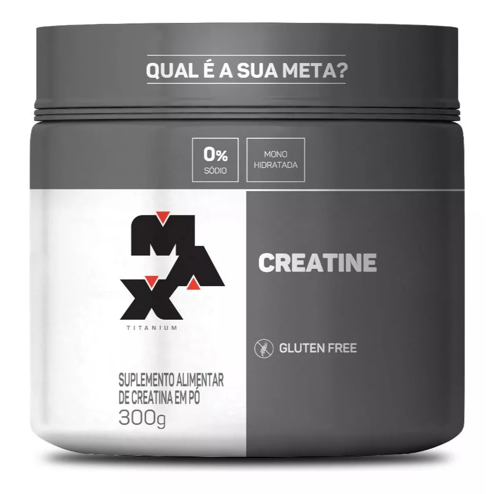 Creatina Max Monohidratada Suplemento em Pó Max Titanium Pote Pó sem ...