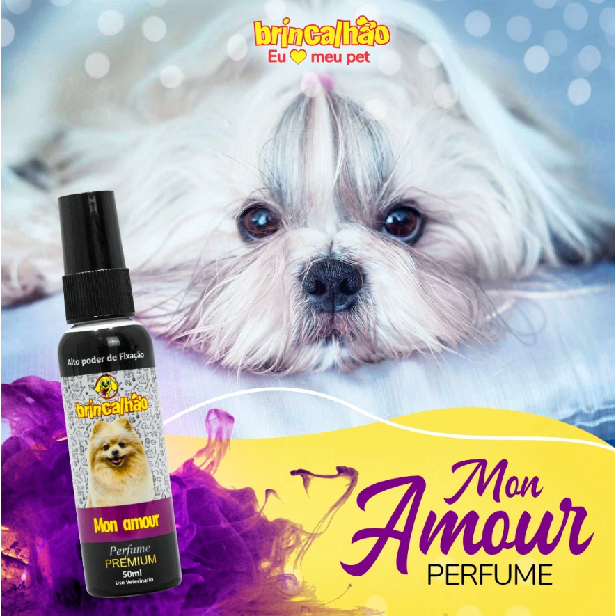 Perfume Pet Cachorro e Gato Mon Amour Brincalhão Alta Fixação 50ml ...