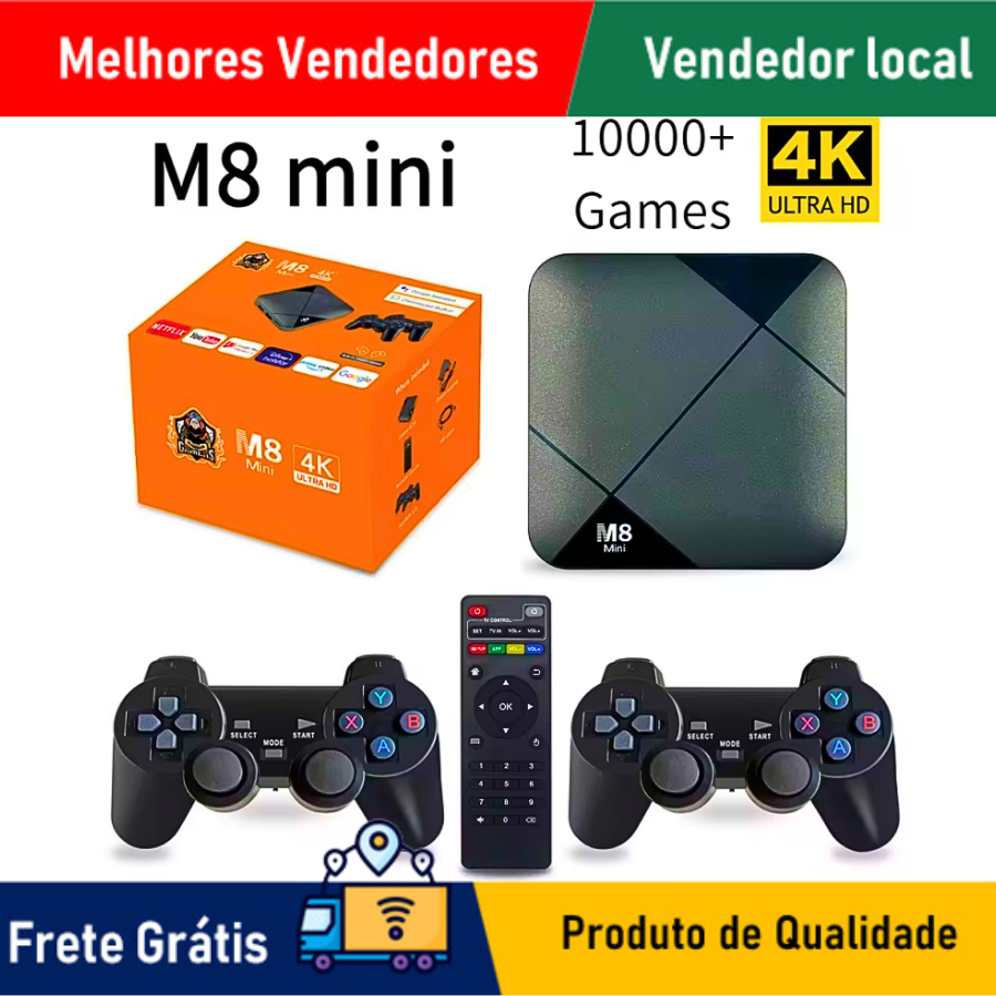 M8 Mini Video Game Player, Android 10 (ENVIO IMEDIATO) | Shopee Brasil