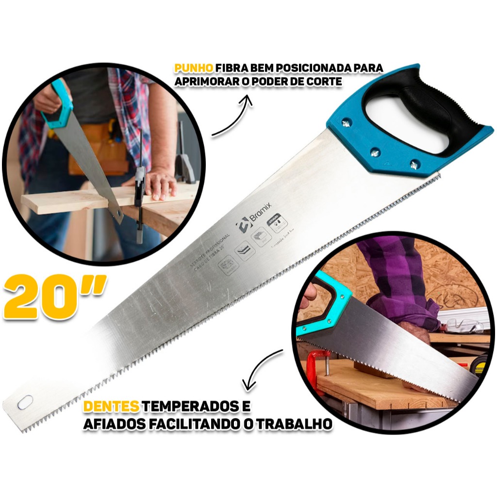 Serrote Profissional Multiuso Madeira Gesso Tripla Fixação Lâmina Em ...