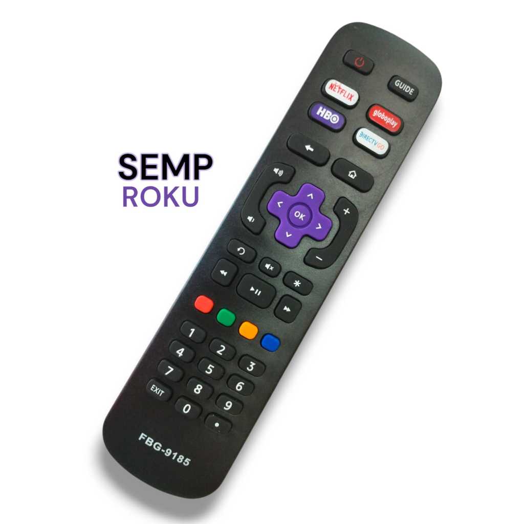 Controle Remoto Compativel Semp Roku 50RK8600 55RK8600 FBG-9185 ...