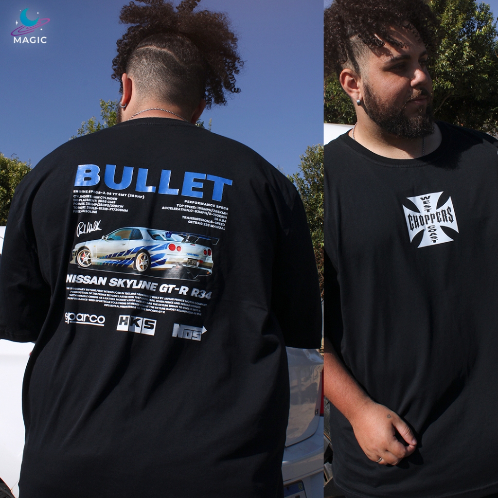 Camiseta Básica Bullet Skyline West Coast Choppers Bryan O'conner logo ...
