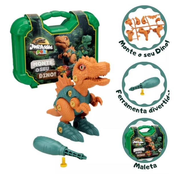 Maleta Montar Seu Dinossauro Jurassic Paki | Shopee Brasil