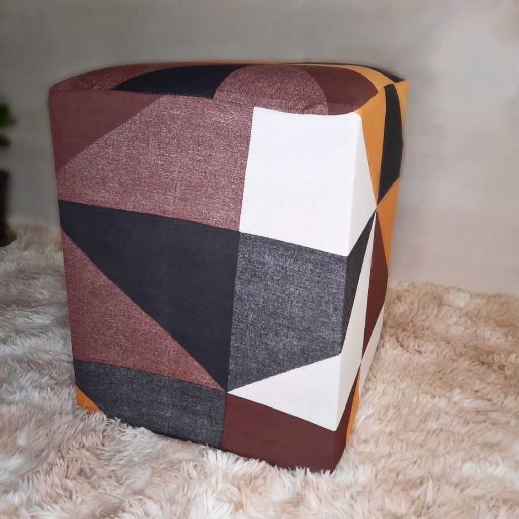 Kit 2 puff estampado Geo metrico Produto igual da foto 35x35 | Shopee ...