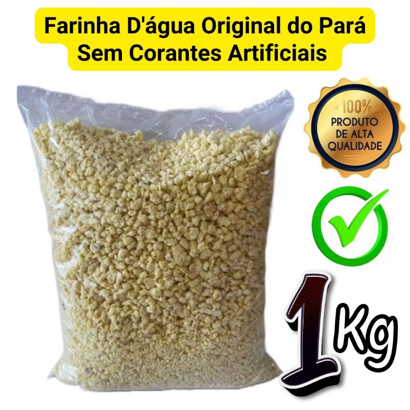 Farinha D'água 1Kg Sem Corantes Artificiais Farinha D'água Pura ...