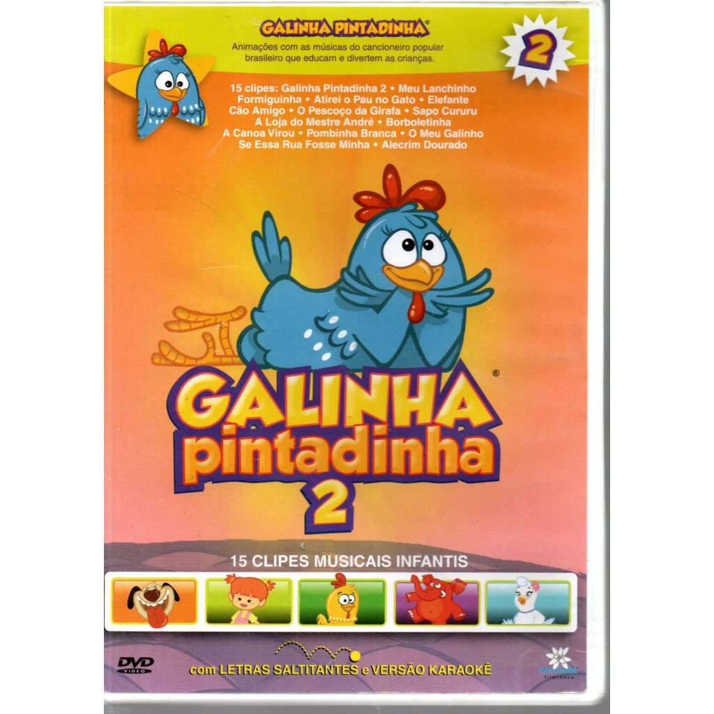 Dvd Galinha Pintadinha Volume 2, 15 Clipes Musicais Infantis | Shopee Brasil