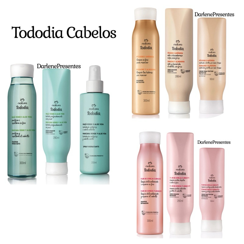 Linha Tododia Cabelos Natura-Hidratação, Nutrição e Reparação - escolha ...