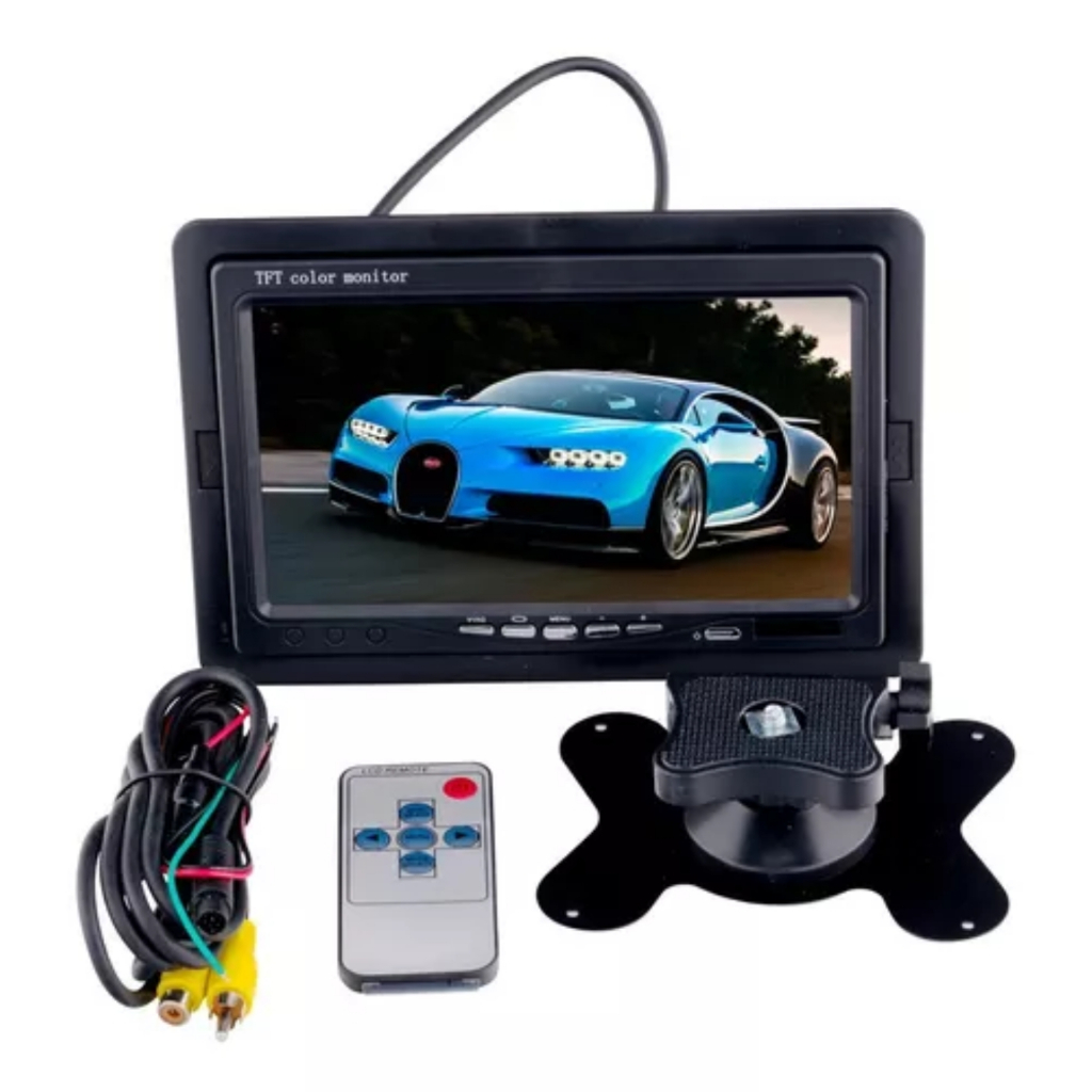 Monitor 7 Polegadas LCD para Carro com Suporte para Encosto de Cabeça e ...