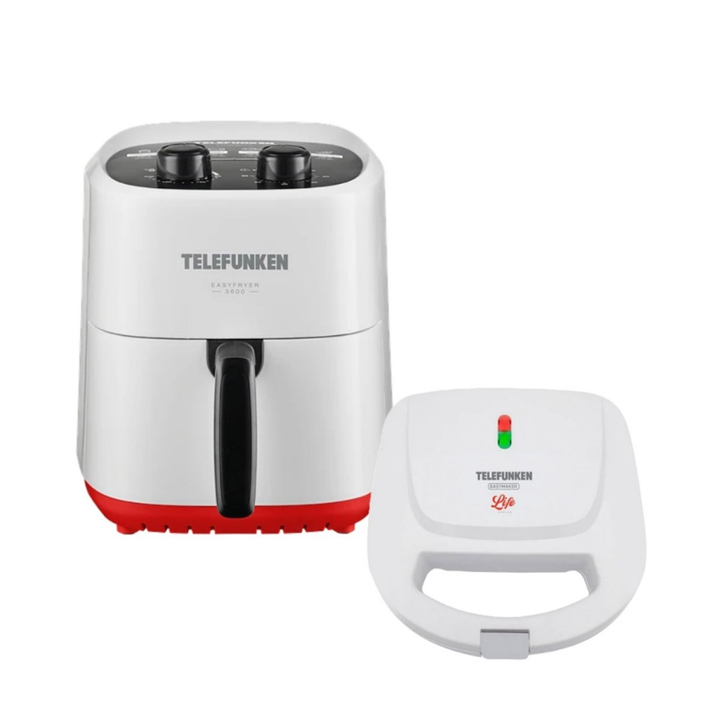 kit cozinha fritadeira + sanduicheira branco 127v ou 220v Telefunken ...