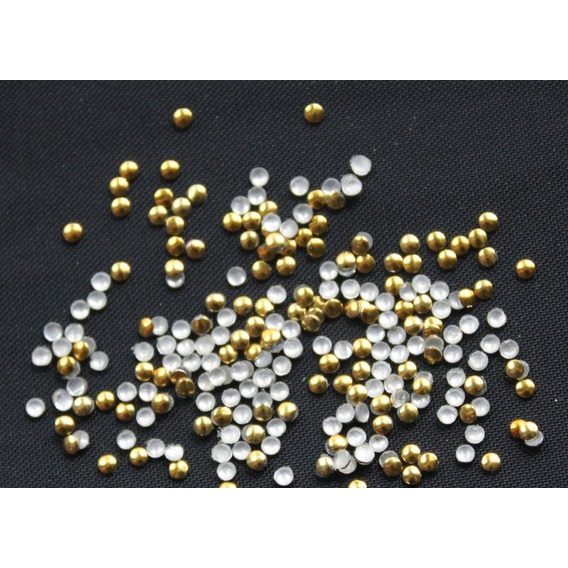 Strass Tachinha Metal Redonda Dourada 1,5mm Pacote c/ 500 unidades ...