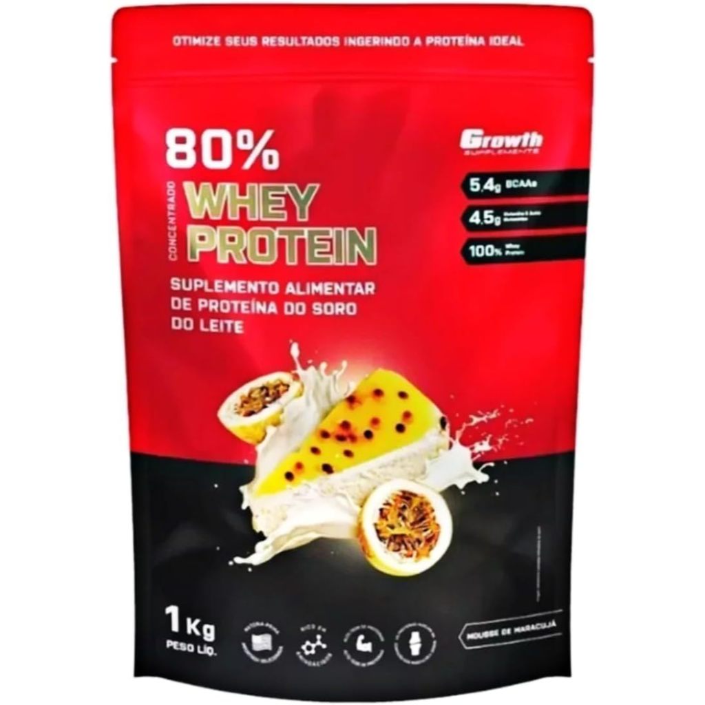 WHEY PROTEIN CONCENTRADO 1KG - GROWTH SUPPLEMENTS - SABORES | Shopee Brasil