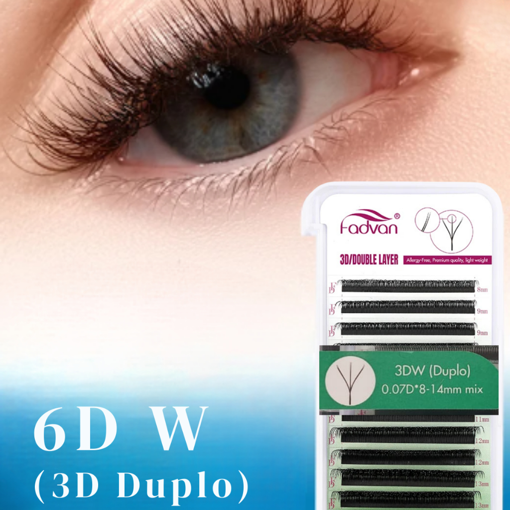 Cilios Fadvan 6D W (3D Duplo) Volume Egipcio Fio Tecnologico Lash Tufinho Alongamento | Shopee ...