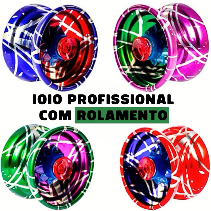 yoyo ioio de metal com rolamento profissional responsivo - io io brinquedo aluminio super speed ...