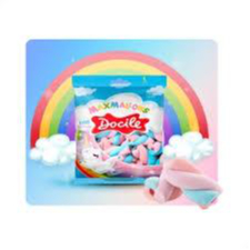 Marshmallow Recheado Twist Color Unicórnio Docile 50g 1pct | Shopee Brasil