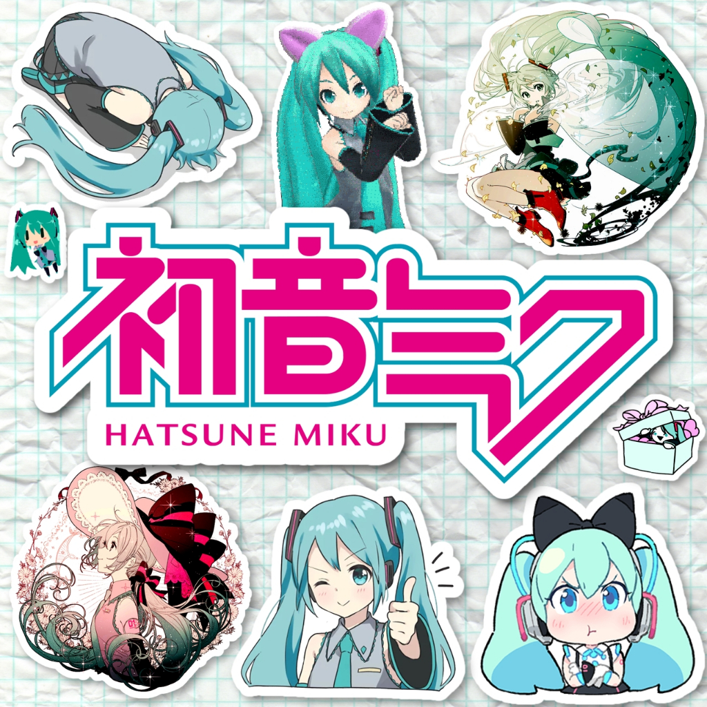Pack de 20 ou 40 Adesivos Hatsune Miku ♡ Vocaloid ♡ Stickers Figurinhas ...