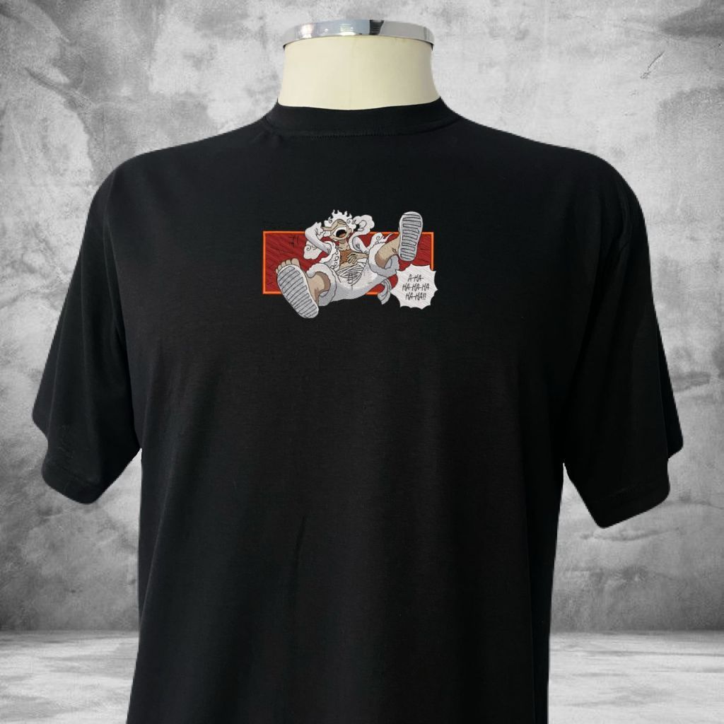 Camiseta Luffy Anime One Piece Bordada 100% Algodão Blusa Animada Geak ...