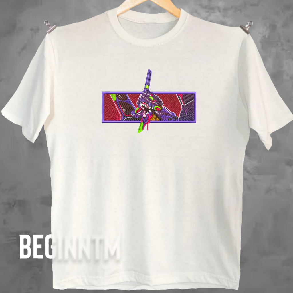 Camiseta Eva Anime Neon Genesis Evangelion Bordada 100% Algodão Blusa ...
