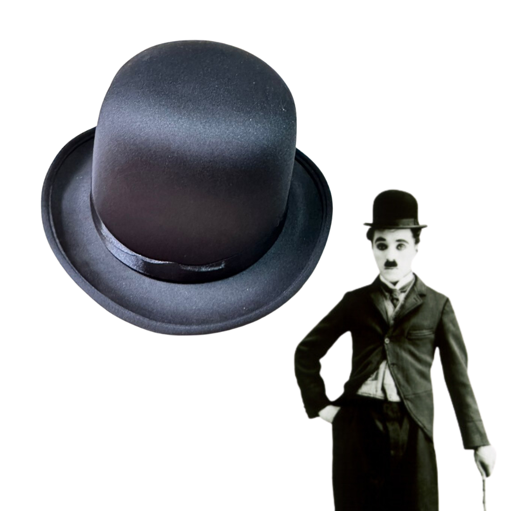 Chapéu Charlie Chaplin Mimico Masculino Adulto Coquinho Coco Cosplay ...
