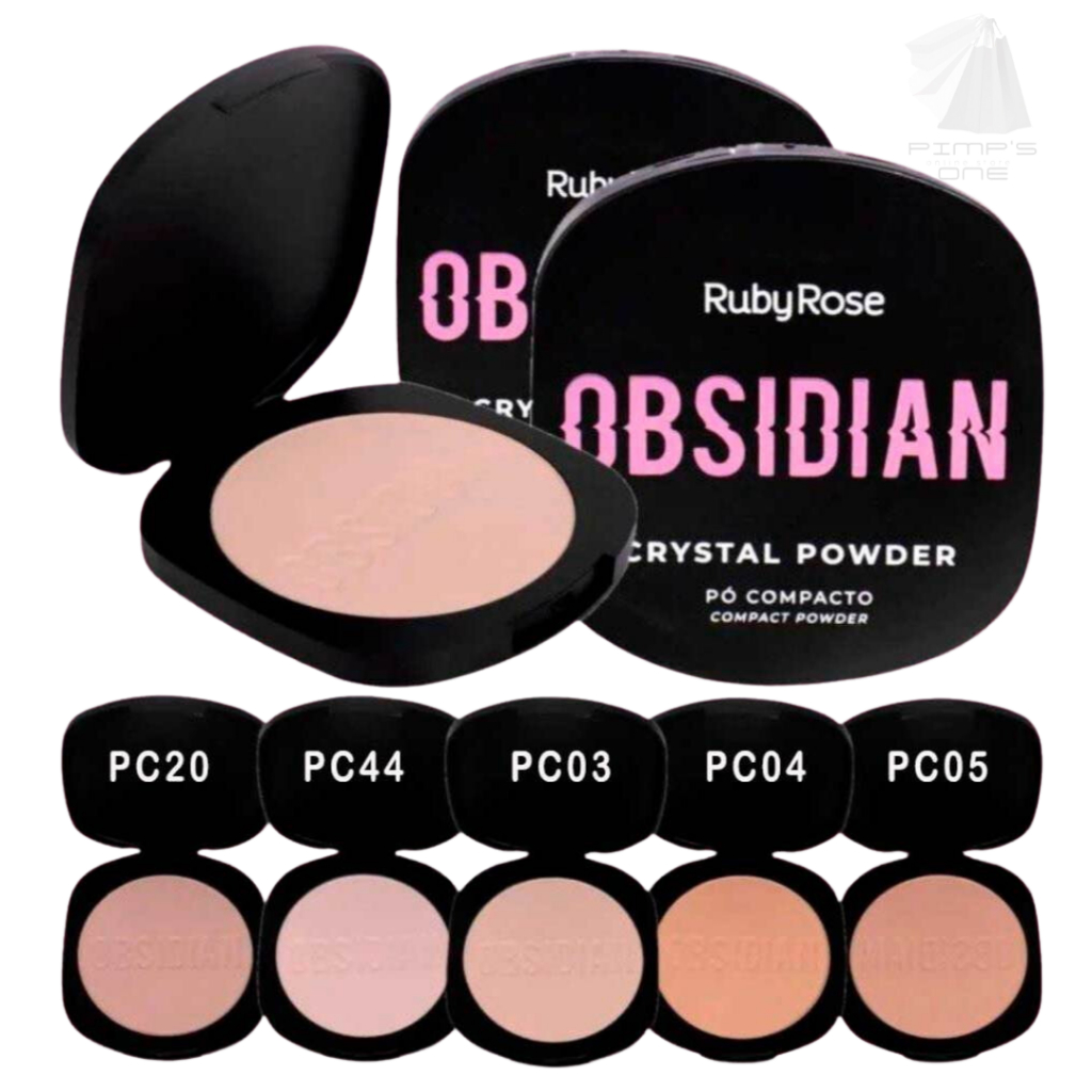 Pó Compacto Crystal Powder Obsidian Collection by Ruby Rose | Shopee Brasil