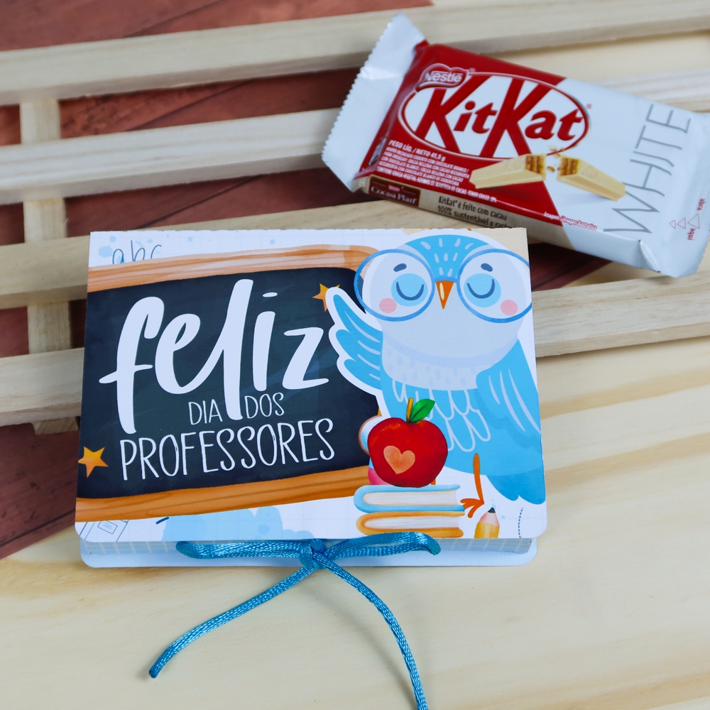 Caixinha com Kit Kat - Dia dos Professores - AZUL | Shopee Brasil