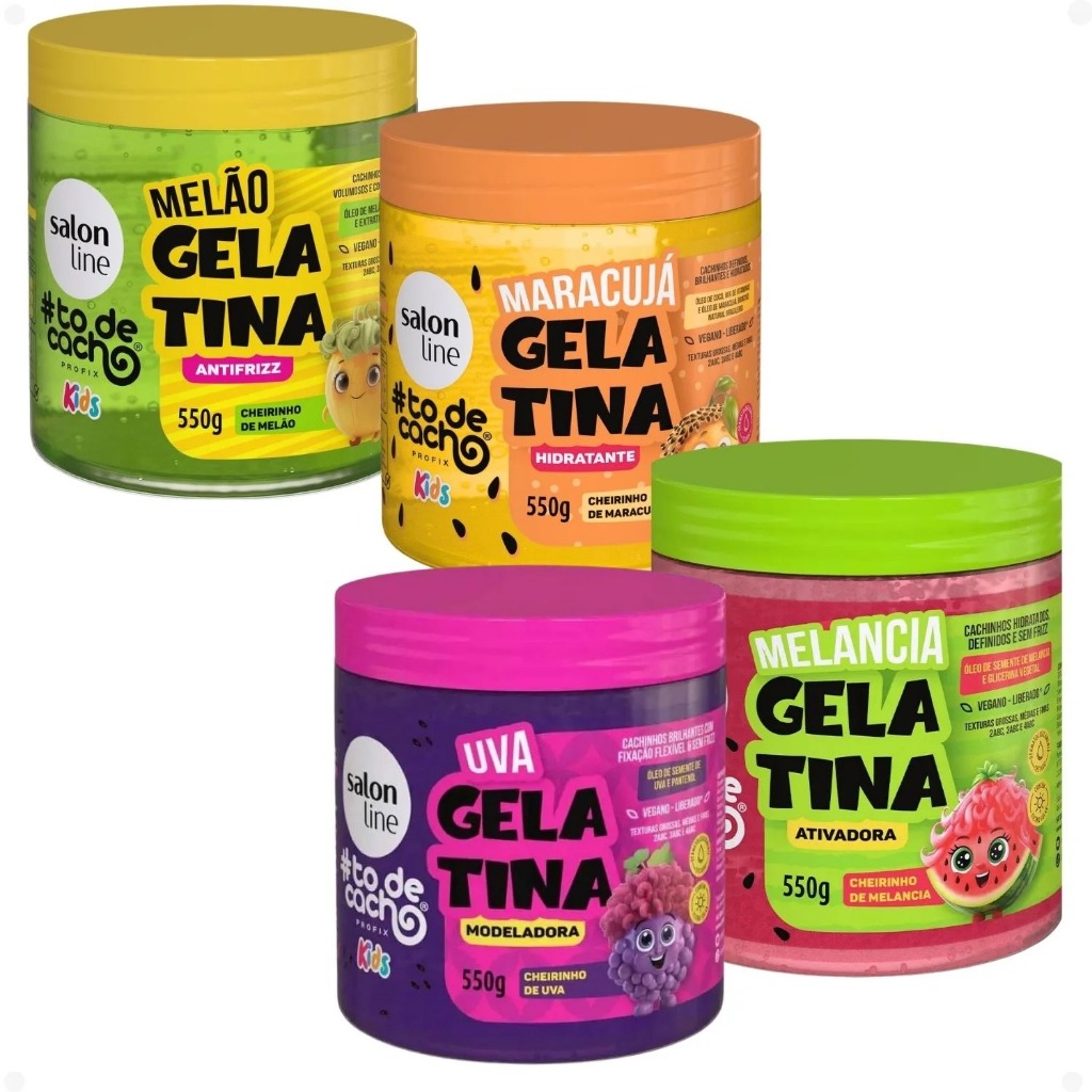 Salon Line Kids Gelatina 550g | Shopee Brasil