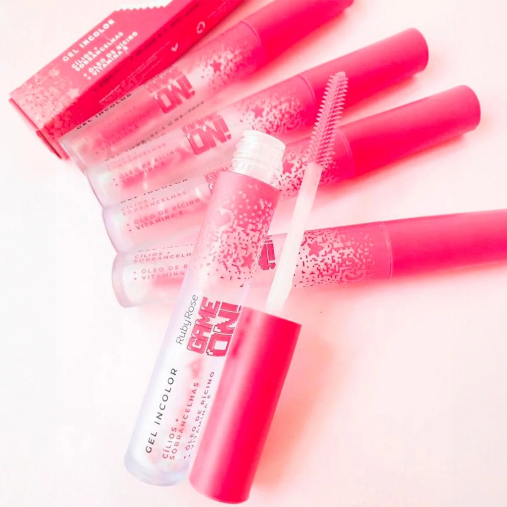 Gel De Sobrancelha Incolor Rimel Ruby Rose Mascara De Cílios GAME ON ...