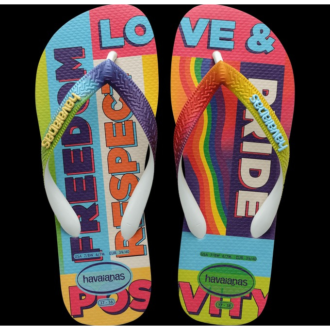 Chinelo Havaianas pride rainbow | Shopee Brasil