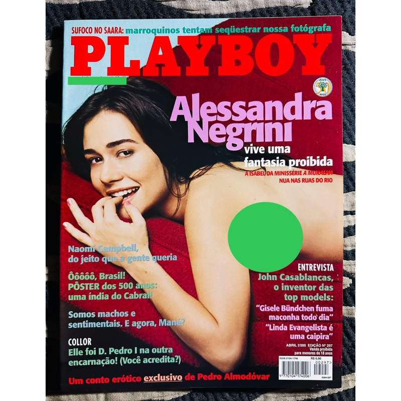 Revista Playboy 2000 Alessandra Negrini Naomi Campbell Adriana Lopes | Shopee Brasil