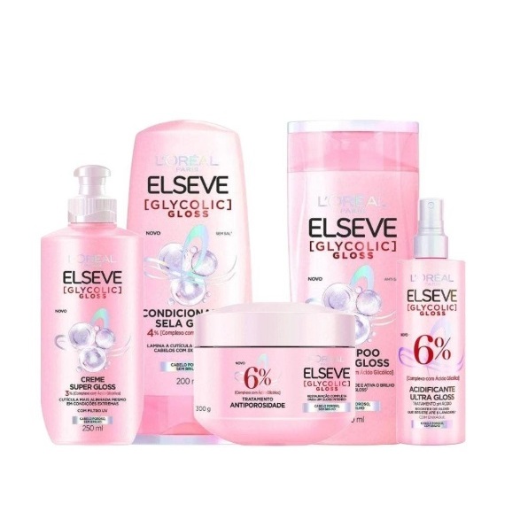 Kit Completo Elseve Glycolic Gloss (5 produtos) | Shopee Brasil