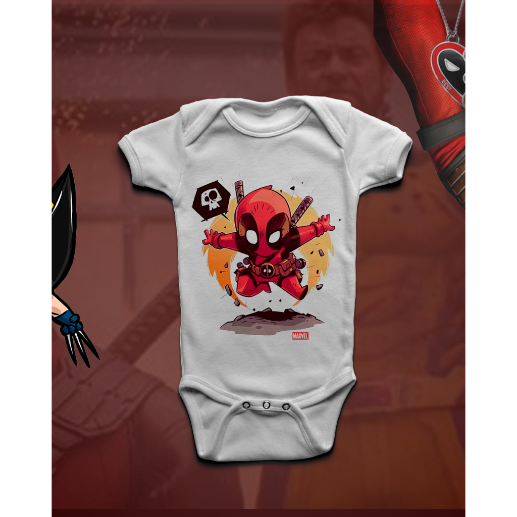 Bodies de Bebê Deadpool e Wolverine! | Shopee Brasil