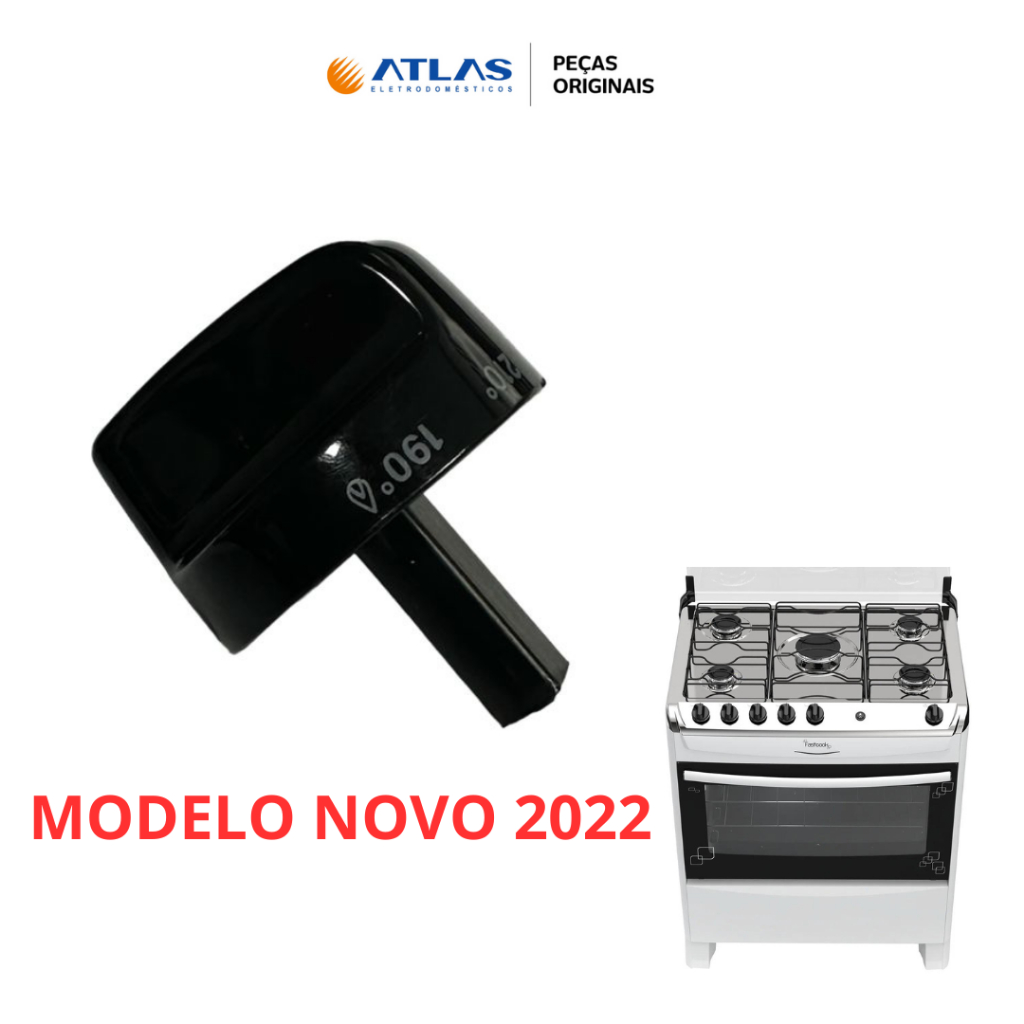 BOTÃO MANÍPULO MODELO NOVO ATUALIZADO FORNO FOGÃO ATLAS FASTCOOK 4 E 5 ...