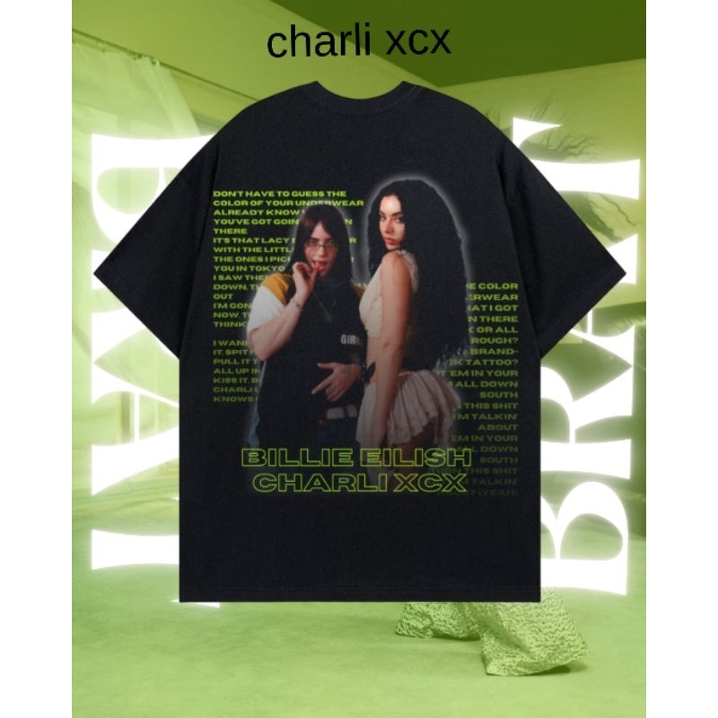 Camiseta - Charli xcx & Billie Eilish- Guess Brat 2 | Shopee Brasil