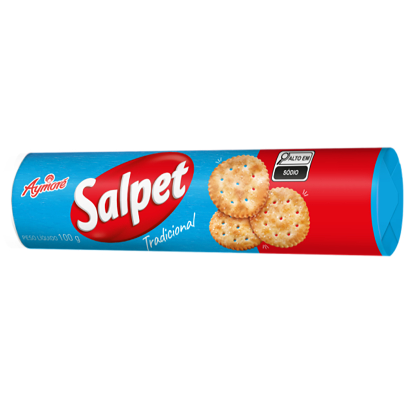 Biscoito Aymoré Salpet 100g sabor tradicional pacote caixa com 1 ...