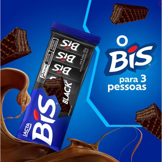CHOCOLATE BIS LACTA BLACK 100,8g - Caixa com 16 Unidades | Shopee Brasil