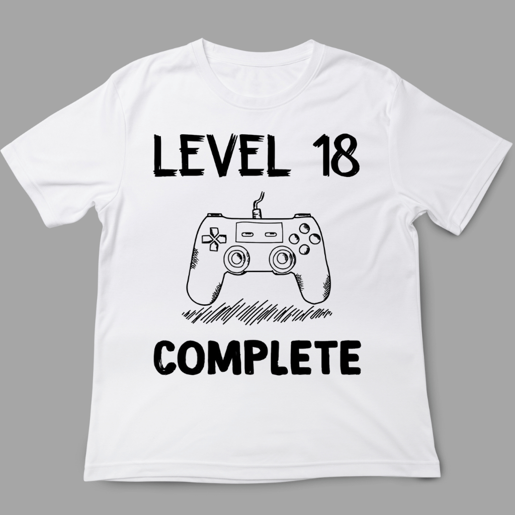 Camiseta Level 18 Complete Aniversário Gamer | Shopee Brasil
