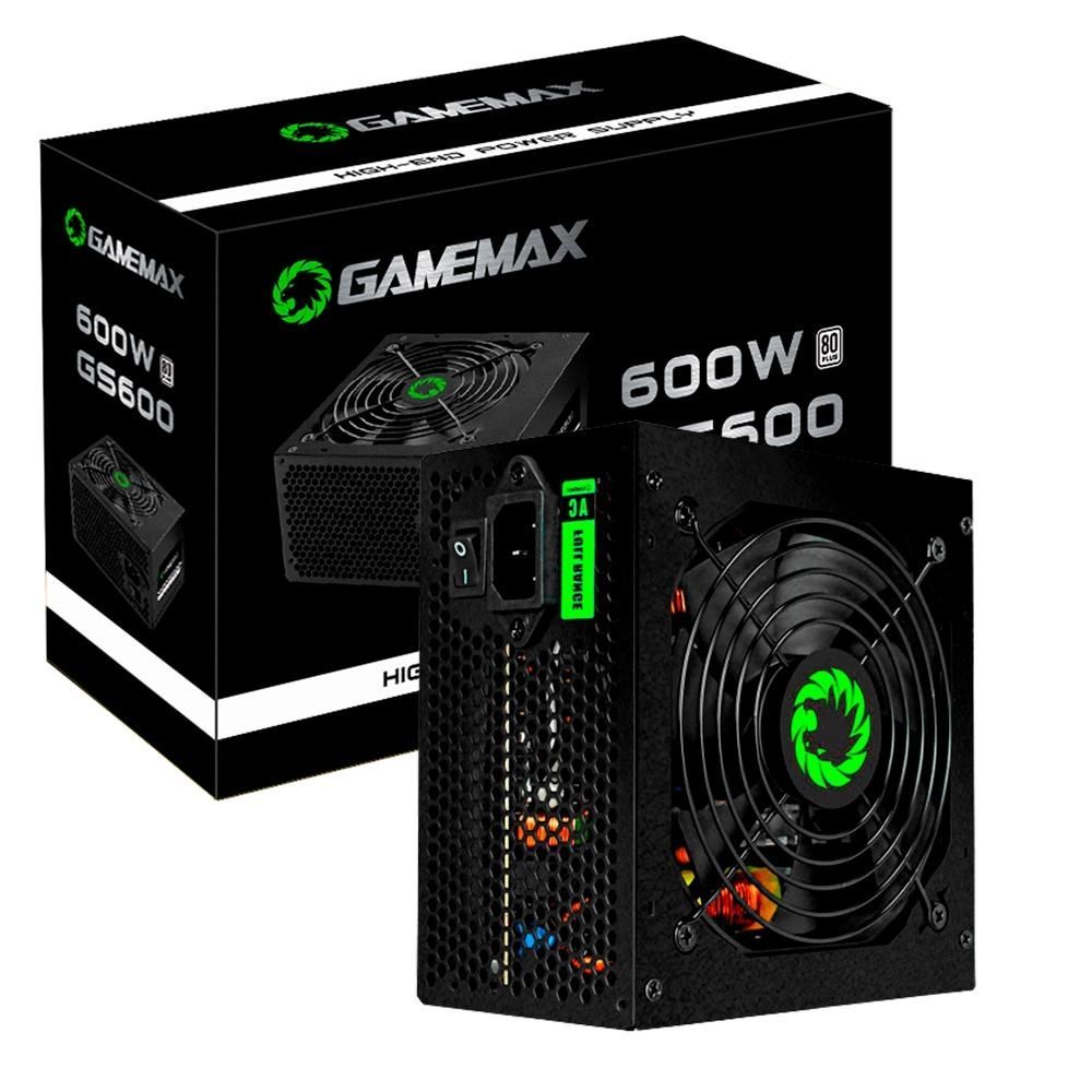 FONTE ATX 600W REAL Gamemax Gs600 600w 80 Plus White Pfc Ativo | Shopee Brasil