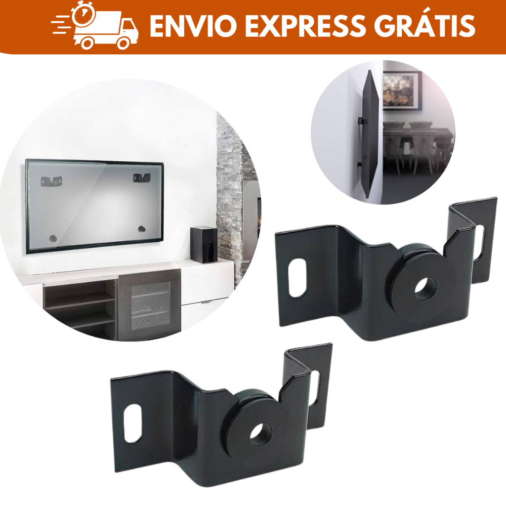 Suporte Fixo TV Painel parede universal para TV 10 a 81 Polegadas TV ...