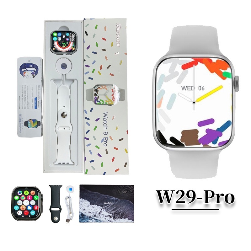 Relogio Inteligente Smartwatch W29 Pro Original Serie 9 Tela Amoled ...