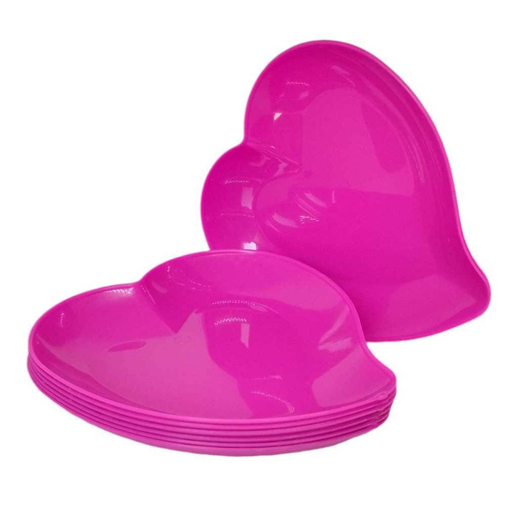 Pratinho Pires Coraçao 15cm Plastico 10 e 50 Unidades | Shopee Brasil