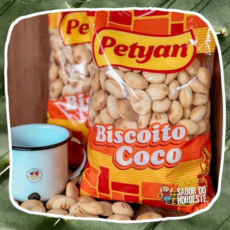 Biscoito de Coco Coquinho Poca Zói Petyan (2 pacotes de 350g cada ...