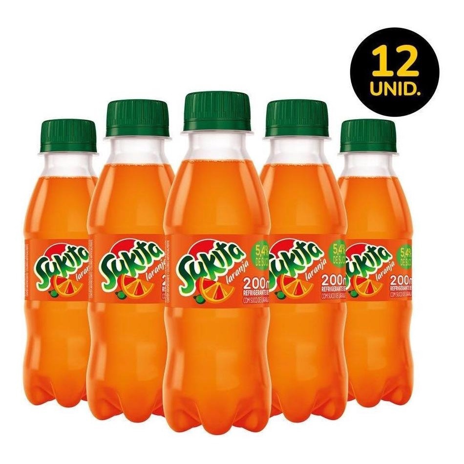Refrigerante Sukita Laranja ou Uva - 12 Unidades Garrafa 200ml | Shopee ...