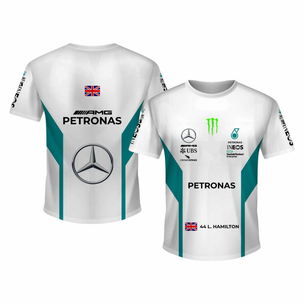 Camiseta Mercedes Lewis Hamilton Full Print T-shirt Infantil | Shopee Brasil