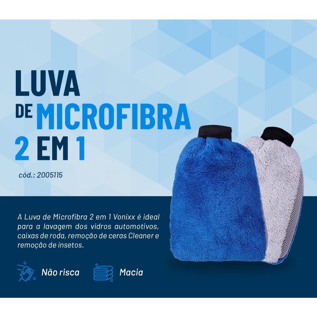 LUVA MICROFIBRA 2 EM 1 VONIXX 28X18,5CM | Shopee Brasil