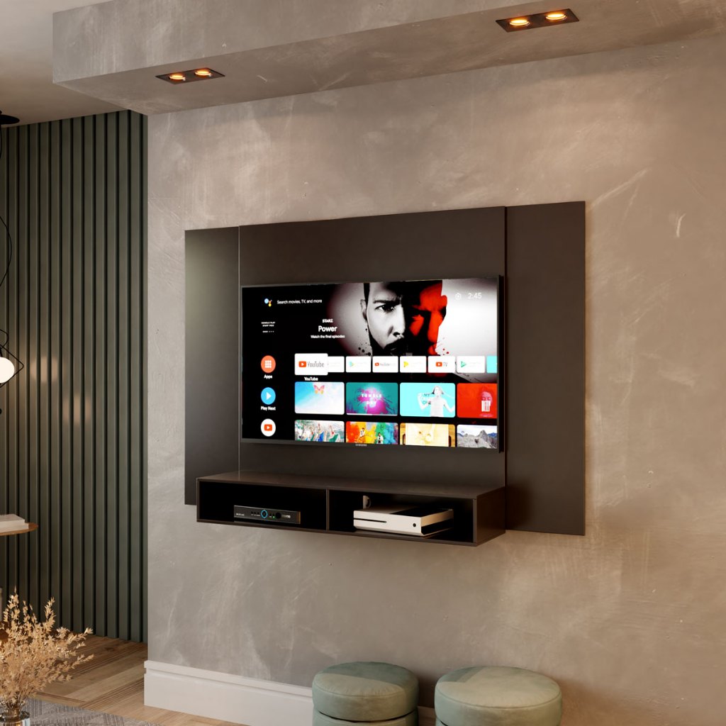 3B Painel de TV 43 Polegadas MDP/MDF com 2 Nichos Suporte para TV ...