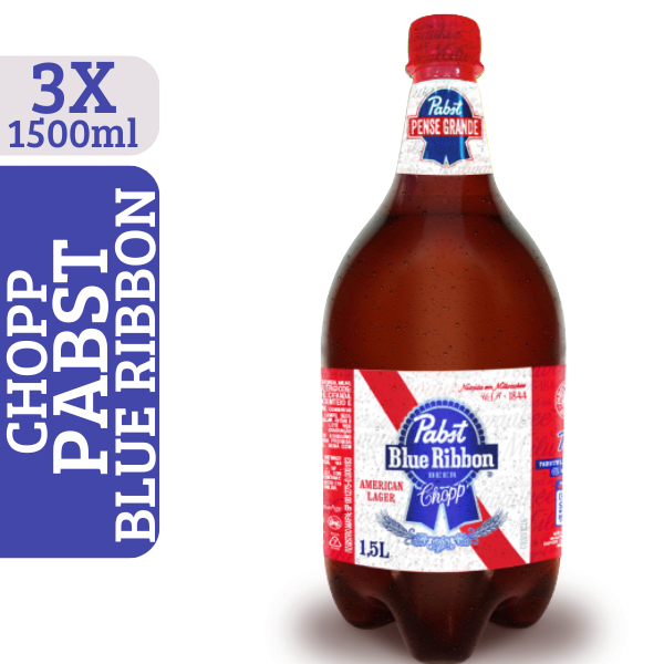 Chopp Pabst Blue Ribbon 1,5L (3un) | Shopee Brasil