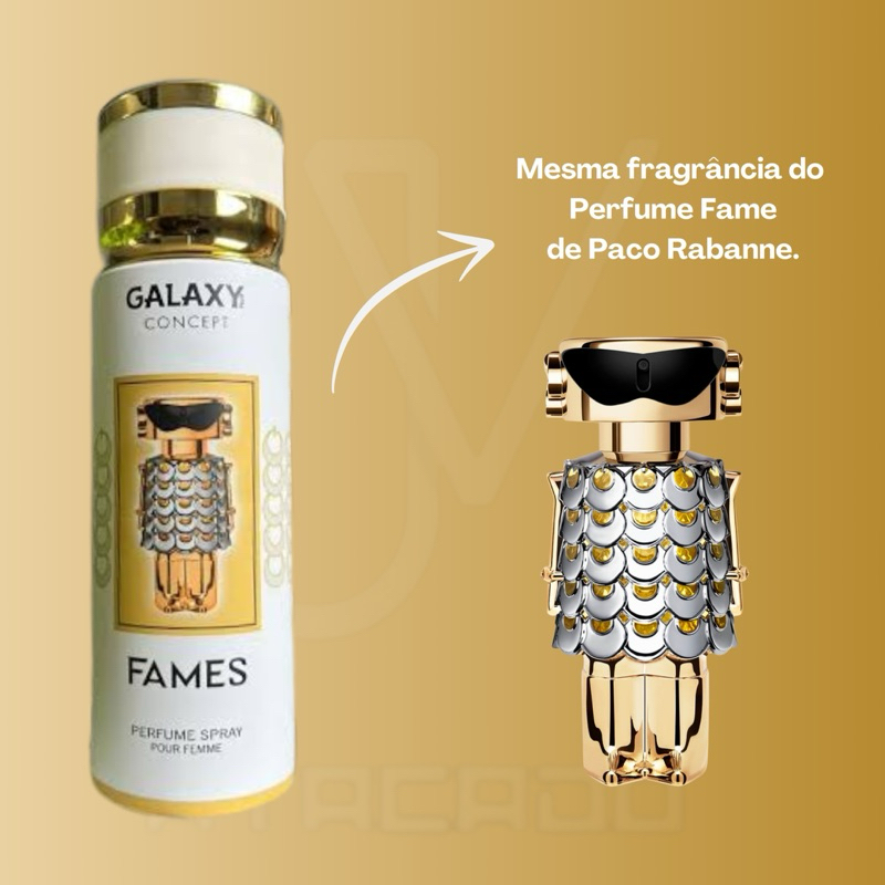 Perfume Spray Aerosol Galaxy Concept - Fames (200ml) | Shopee Brasil