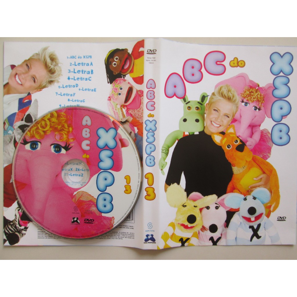 DVD - XUXA / A B C DO XSPB / Xuxa Só Para Baixinhos / O Encarte Principal Tem Duas Faces ...