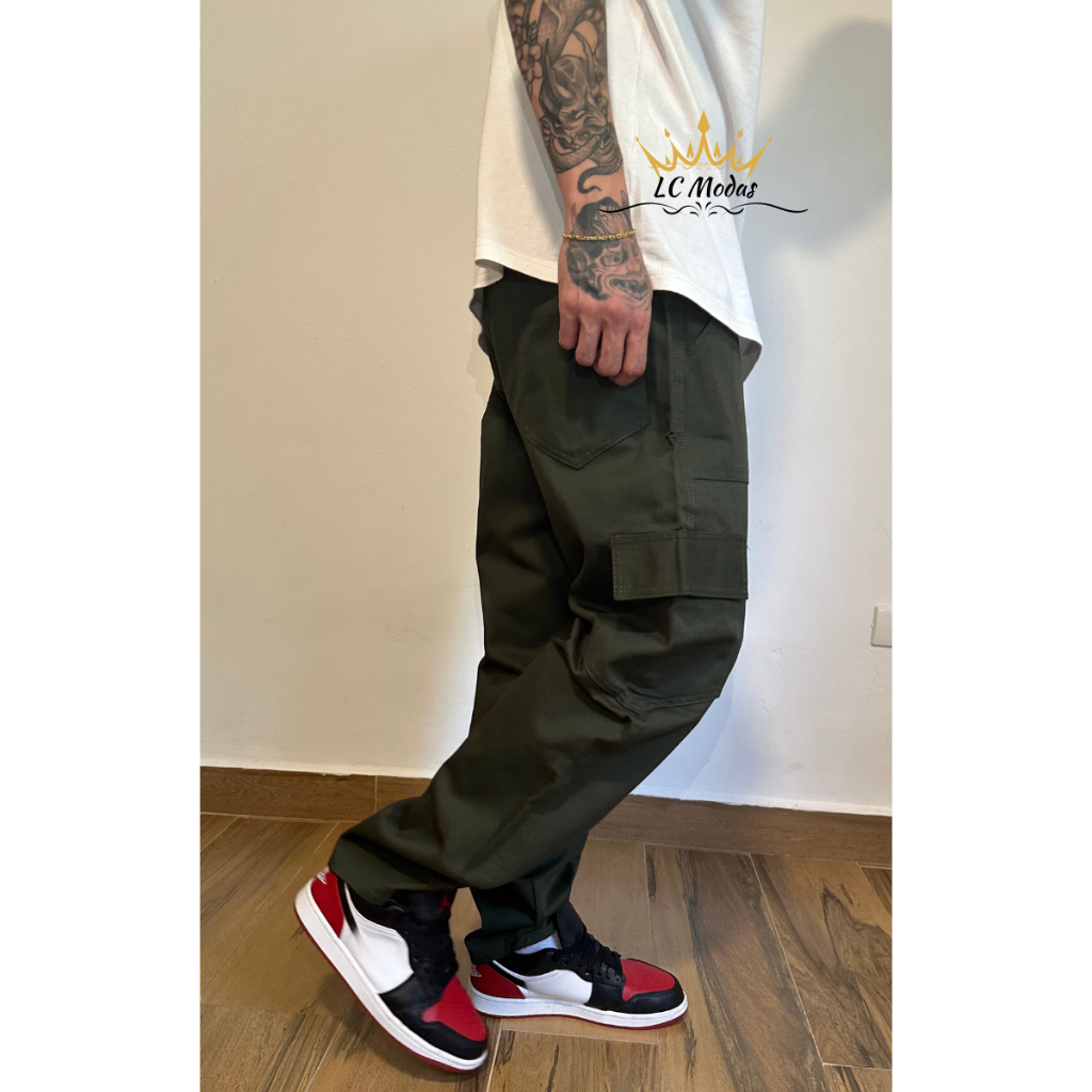 Kit 2 Calça Cargo Masculina 5 Bolsos Streetwear Cordão Skate Pormoção